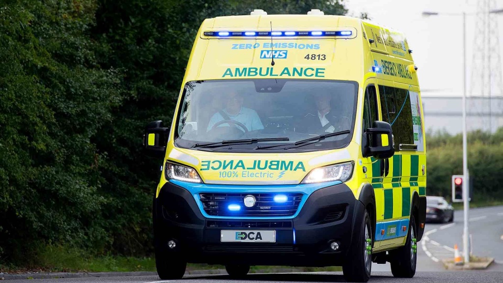 WMAS launch the UK’s first electric ambulance, with 2250 lightbar ...
