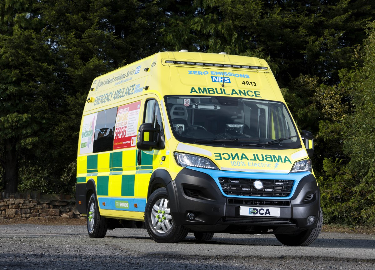WMAS launch the UK’s first electric ambulance, with 2250 lightbar ...